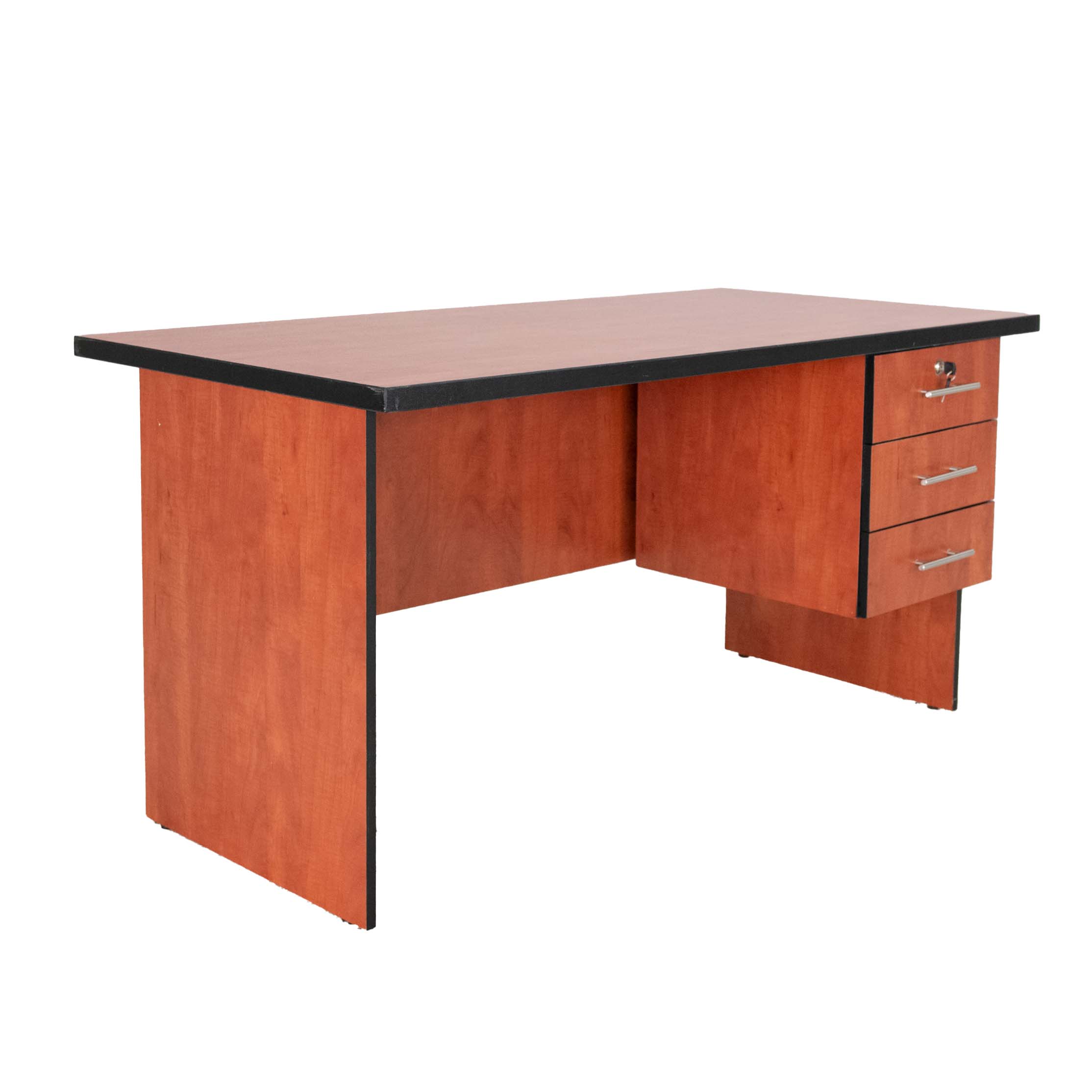Desk Shell with a 3 Drawer Fitted with Lock – Spark Office Furniture